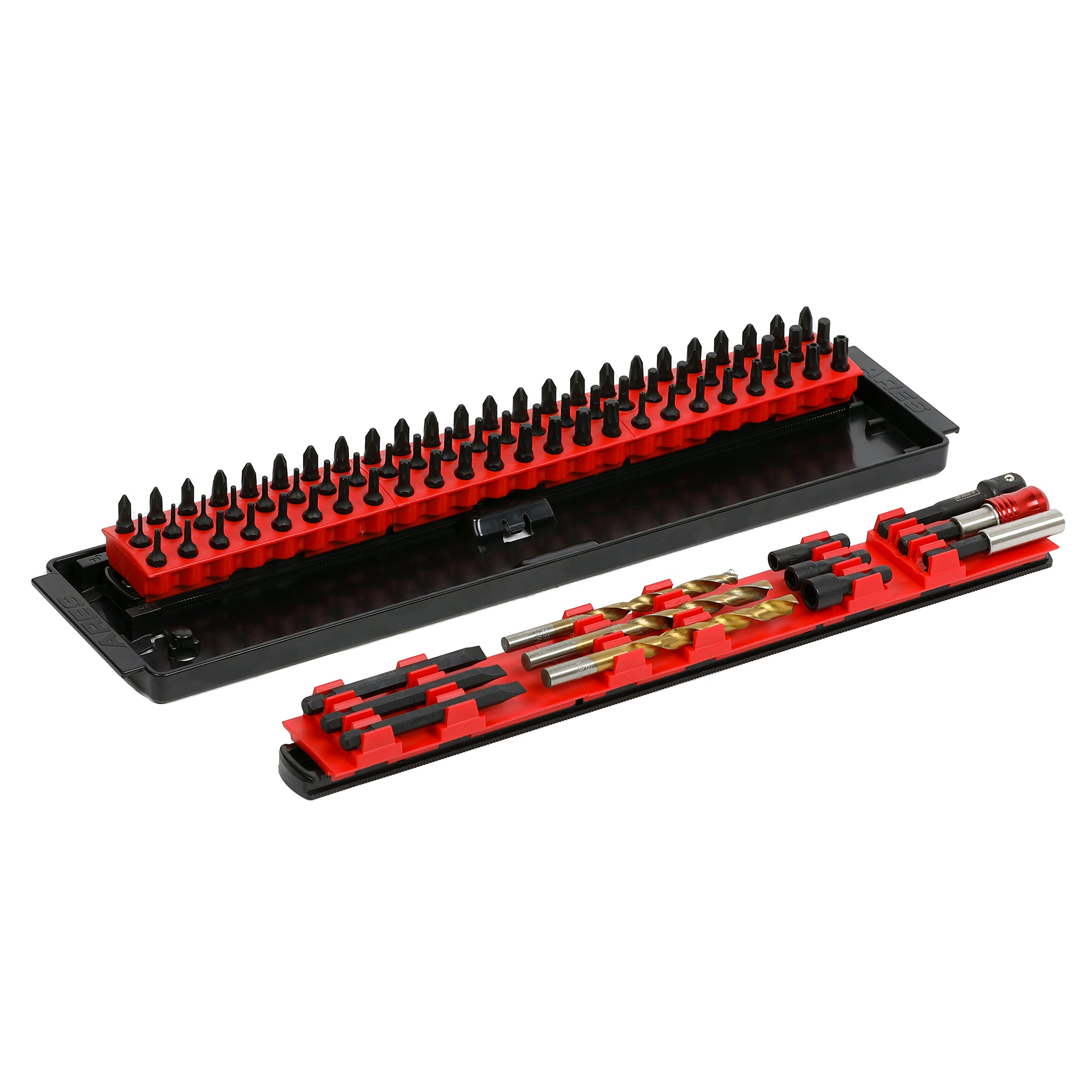 ARES 62052 โ Hex Bit and Tool Organizer Tray โ Large Capacity Organizer Holds Hex Bits, Drill Bits, Extensions, Adapters, and More โ Oil and Solvent Resistant Material - Made in USA