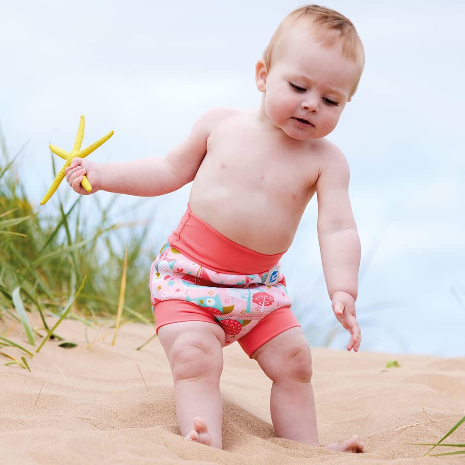 Splash About Happy Nappy Reusable Swim Diaper, Owl & The Pussycat, 6-12 Months
