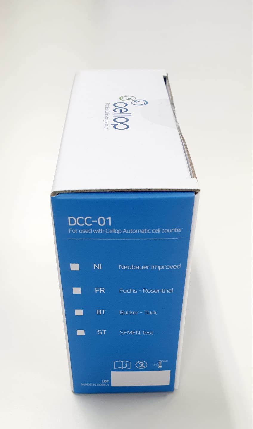 Cellop-Chip Neubauer Improved (NI) Disposable Hemocytometer, Counting Chamber, 10µL Chamber Volume, 1.6mm Thickness (50ea/Box)