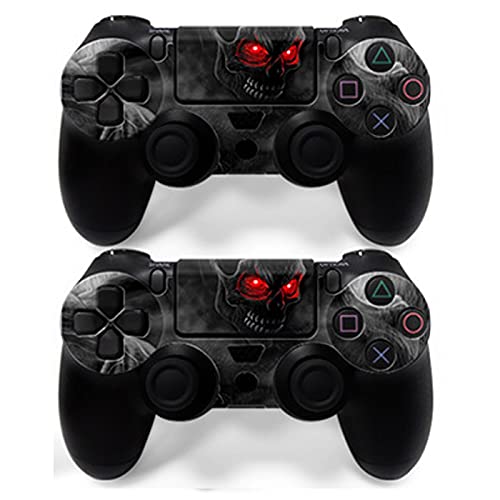 FYPRO Ps4 Pro Skin Sticker The Skull for Sony Playstation 4 Pro Console Protection Film and 2pcs Controller Skins 1#