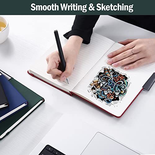 Comix Premium Lined Journal Notebooks - 160 Pages, 5.7 inches x 8 inches β Hardcover A5 Size, College Ruled, Pack of 4
