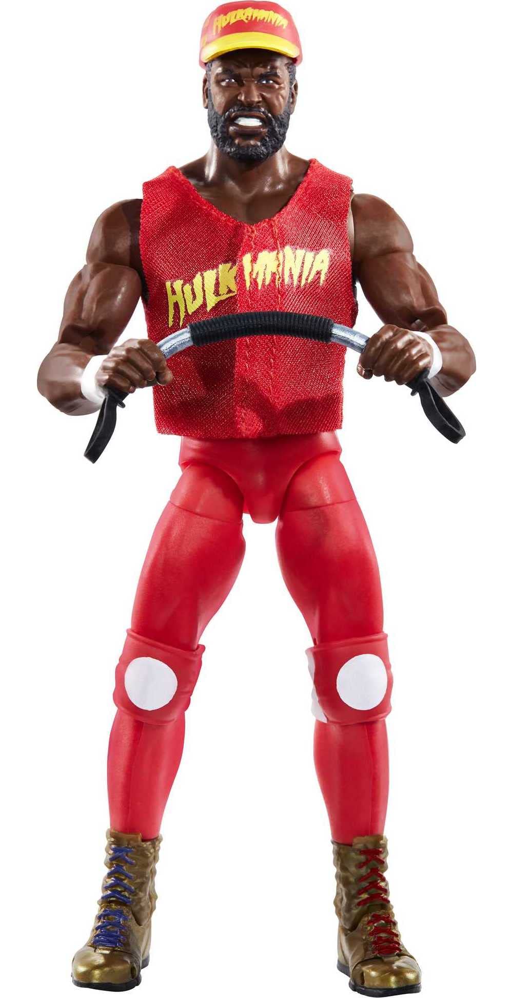 Mattel WWE Ultimate Edition Action Figure & Accessories Set, Mr. T 6-inch Collectible with 30 Articulation Points, Swappable Pieces & Entrance Gear