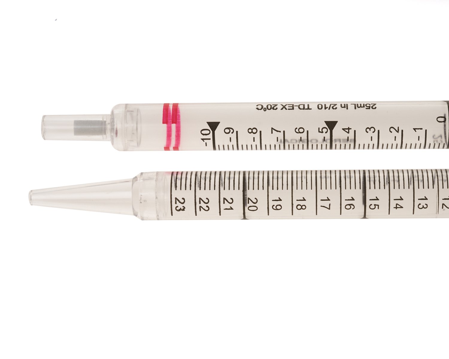 Celltreat 229225B Serological Pipet, 25mL Capacity, Sterile, Individually Wrapped/Bag (Case of 200),Red