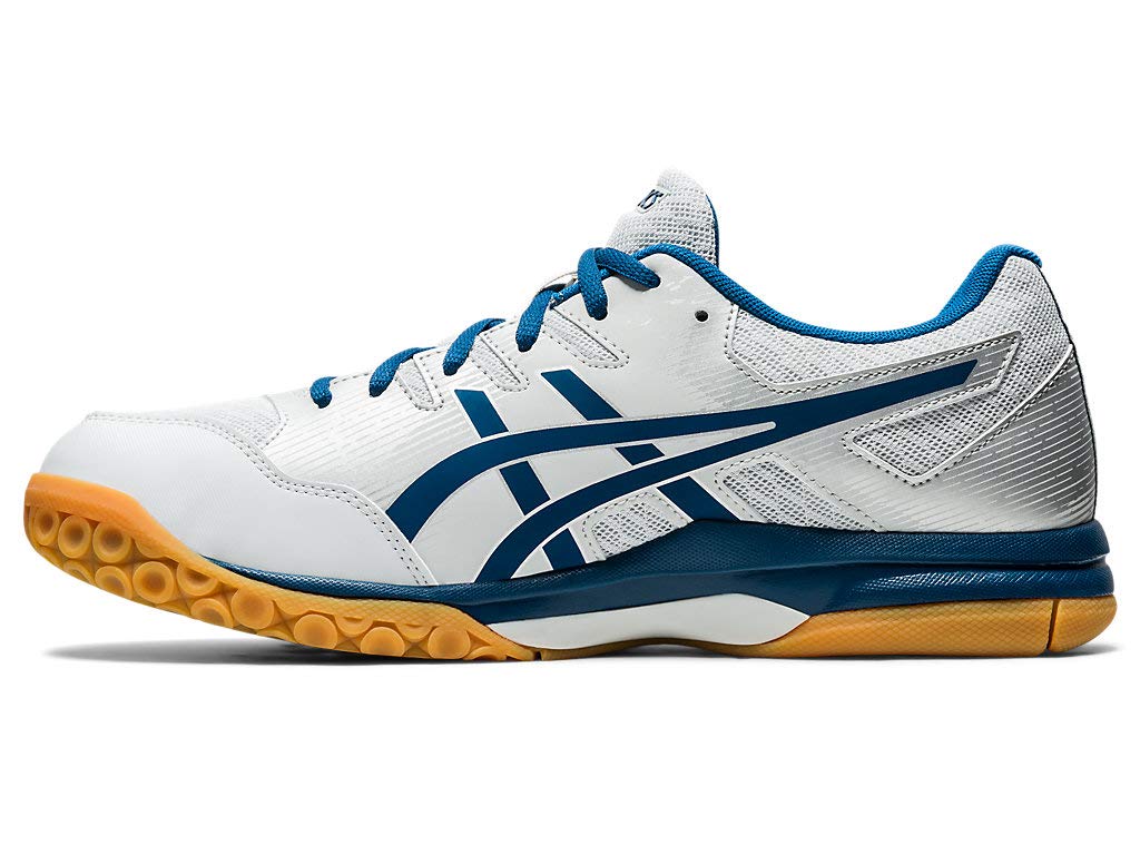 ASICS Men's Gel-Rocket 9 Volleyball Shoes, 12, Glacier Grey/MAKO Blue