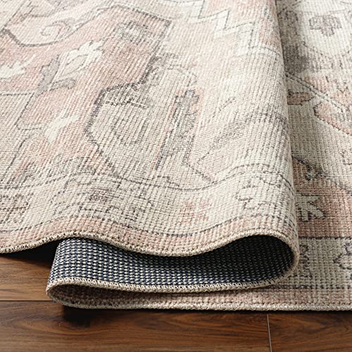 Becki Owens x Surya Elle Medallion Area Rug , 6'7" x 9', Taupe