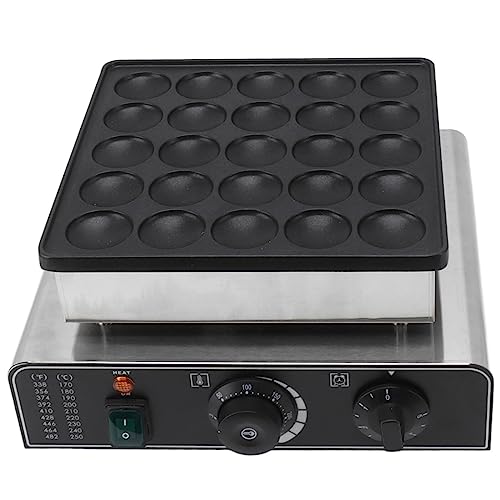 Commercial Pancake Maker, Mini Dutch Dorayaki Pancake Baker Waffle Maker Electric Muffin Making Machine 36 Holes Double Switch Non-stick Surface thermosta for Bakery Home and Kitchen (13.58*15.94*7.28inch)