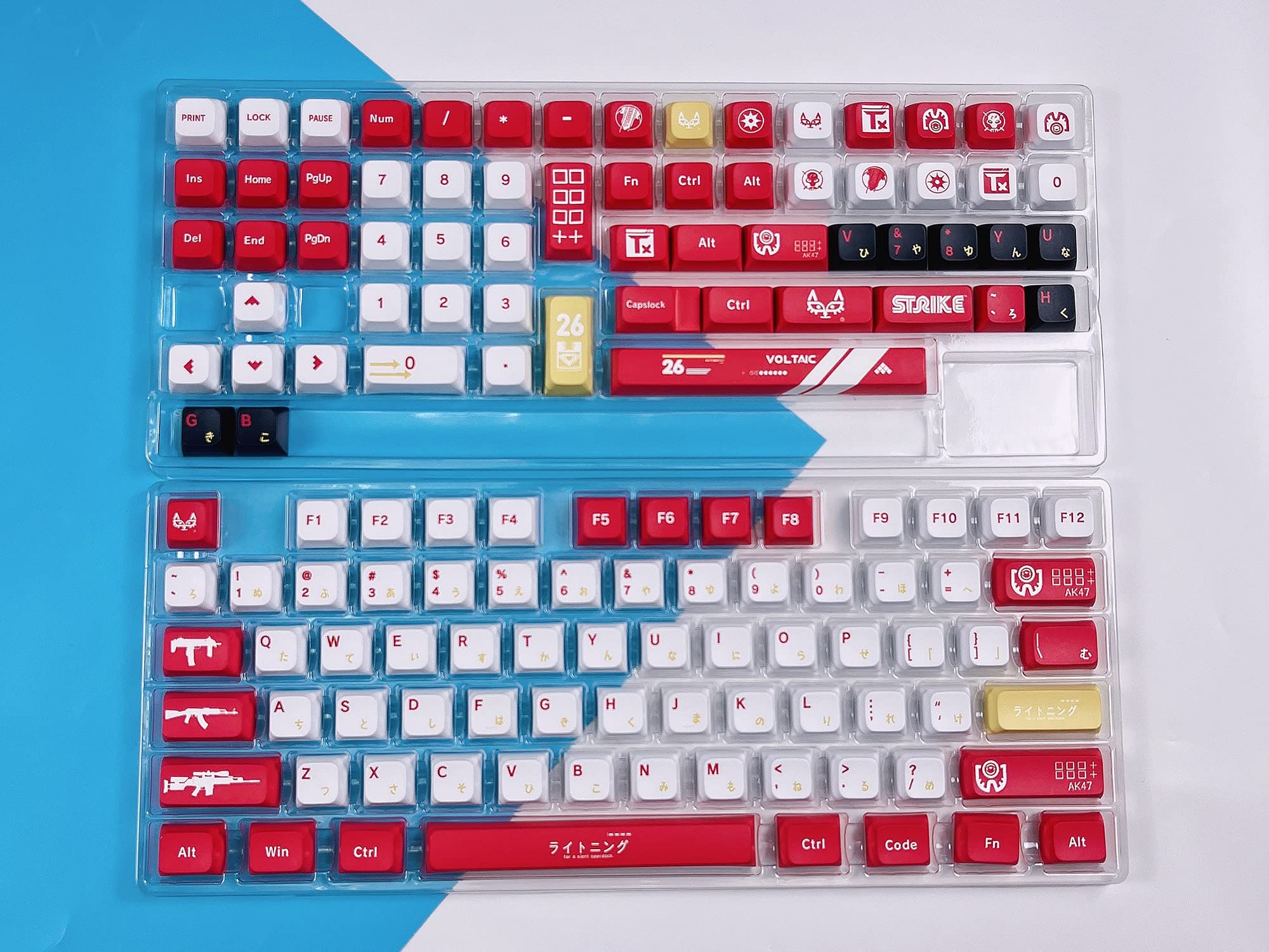 BTNCL CSGO Keycaps Set, PrintStream Bloodsport Dye-Sub XDA Profile PBT Keycap for Gaming Mechanical Keyboard (Color : Bloodsport)