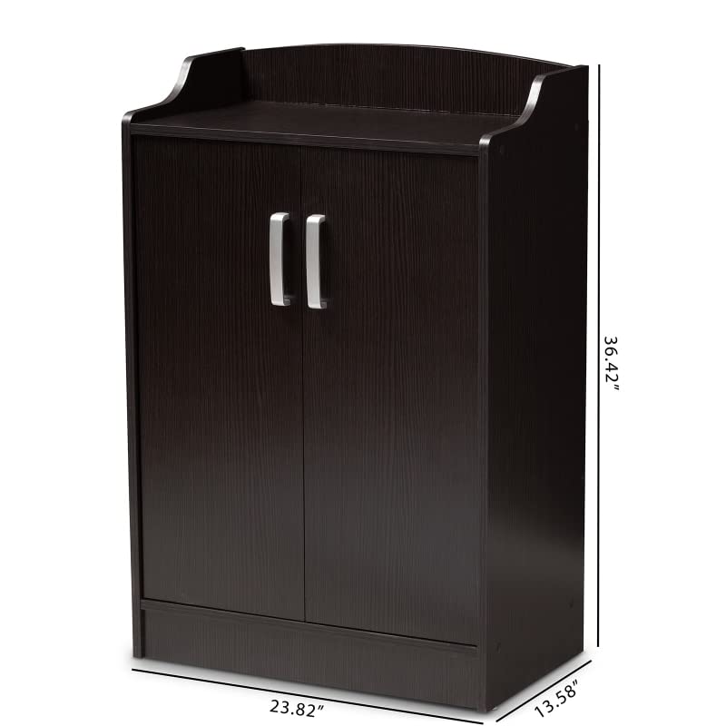 CLoxks Shoes Cabinet Brown Shoe Cabinet ,One Convenient top Shelf,Assembly Required, Entry Foyer Cabinet entryway Show Cabinet