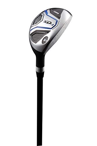 Aspire XD1 Men's Complete Golf Clubs Package Set Includes Titanium Driver, S.S. Fairway, S.S. Hybrid, S.S. 6-PW Irons, Putter, Bag, 3 H/C's Right Hand - Blue - Choose Size! (Regular Size, Right Hand)