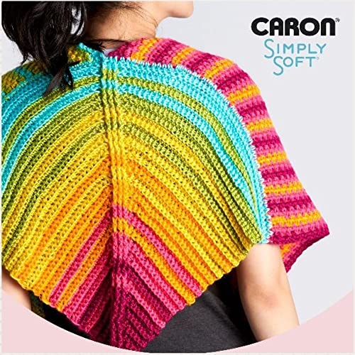 Caron Simply Soft Party Purple Sparkle Yarn - 3 Pack of 85g/3oz - Acrylic - 4 Medium (Worsted) - 164 Yards - Knitting, Crocheting & Crafts
