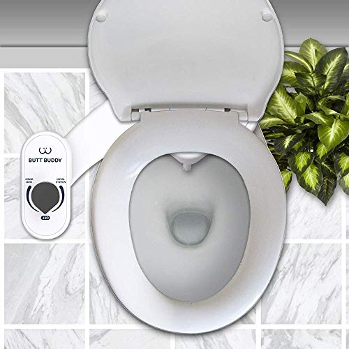BUTT BUDDY - Bidet Toilet Seat Attachment & Fresh Water Sprayer (Easy to Install, Universal Fit, No Plumbing or Electricity Required | Self-Cleaning Nozzle, Adjustable Pressure Control, USA Stock)