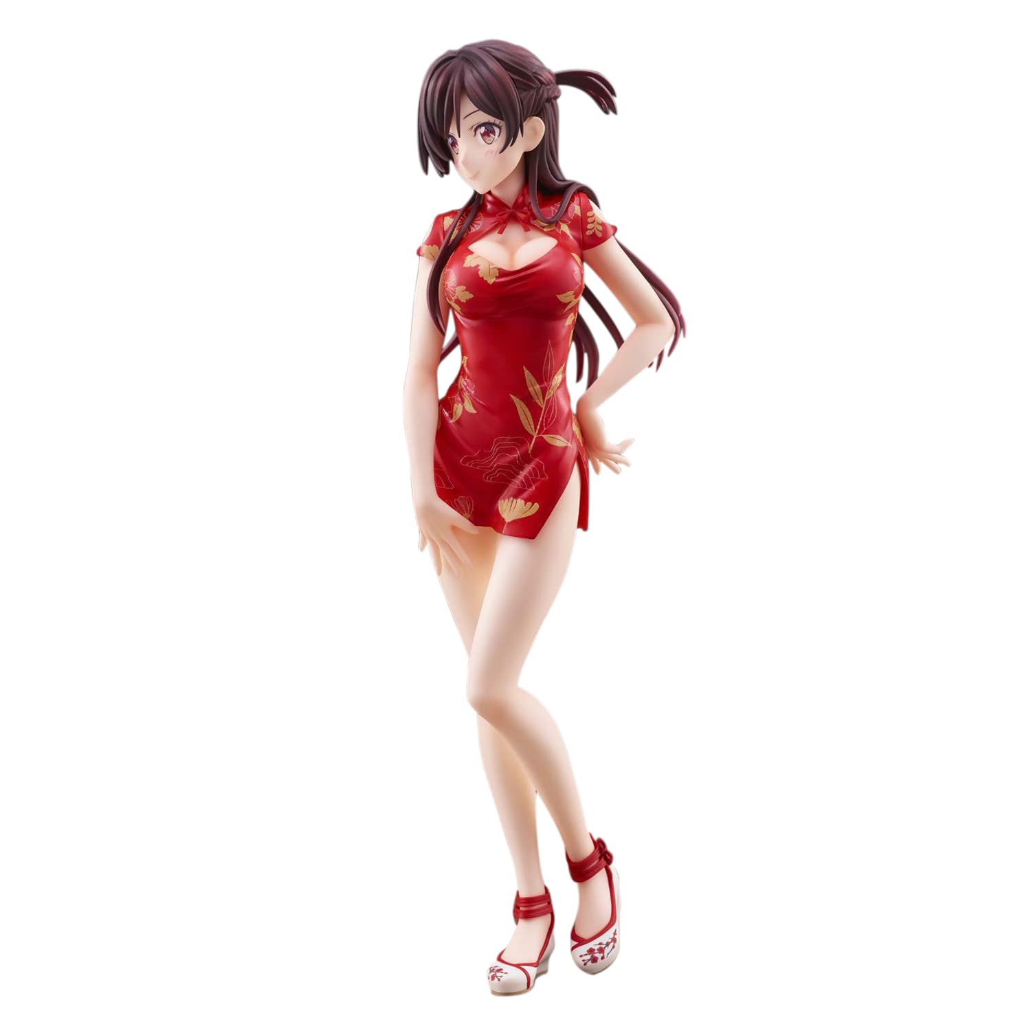 Anime Rent a Girlfriend Ichinose Chizuru PVC Action Toy Anime Figure Game Statue Collectible Model Doll Gift 9.4inch Cheongsam Version Exquisite Boxed
