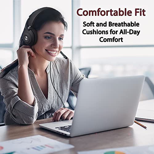 Cyber Acoustics CA Essential USB Headset (HS-2000) β Professional Headset for Calls & Music, All-Day Comfort, Integrated Ear Cup Controls, Optimized for UC Platforms