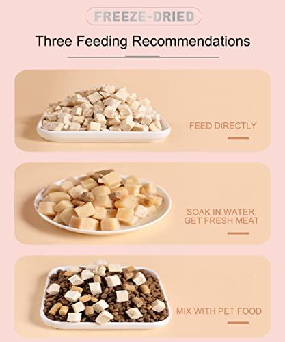 BNYEE Freeze Dried Cat & Dog Treats β 250g Freeze Dried Chicken+Duck+Fish 3 in 1 Meat Snacks - High Protein, Bite-Sized, Training Treats Snacks