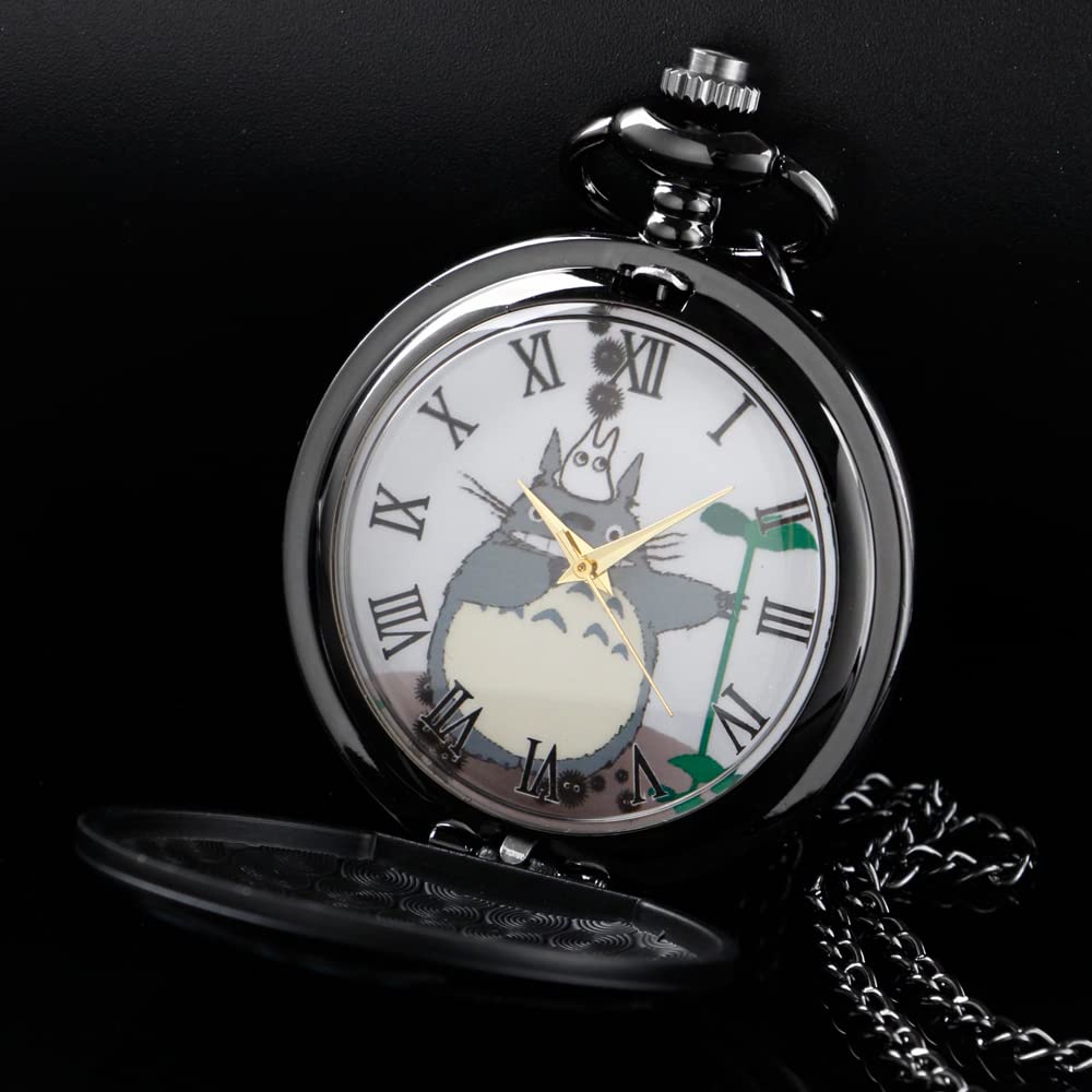 Anime Theme Design Quartz Pocket Watch Womens Mens Kids Best Gifts for Birthdays Xmas