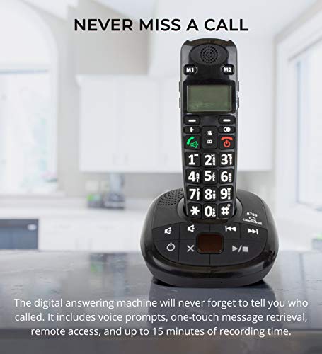ClearSounds A700 Amplified Cordless Phone with Answering Machine - Supports DECT 6.0 Frequency, Multi-Line Operation, AC Power and Battery Operated