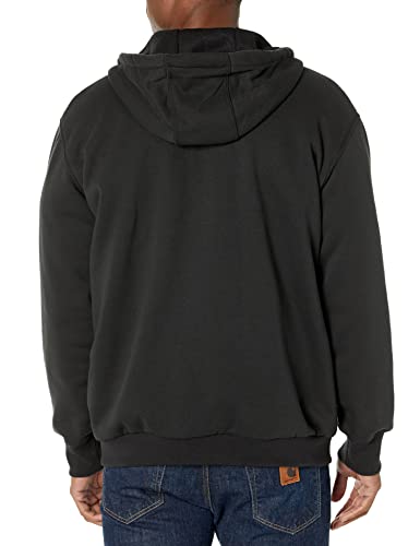 Carhartt mens Rain Defender Loose Fit Midweight Thermal-lined Full-zip Sweatshirt, Black, XX-Large US