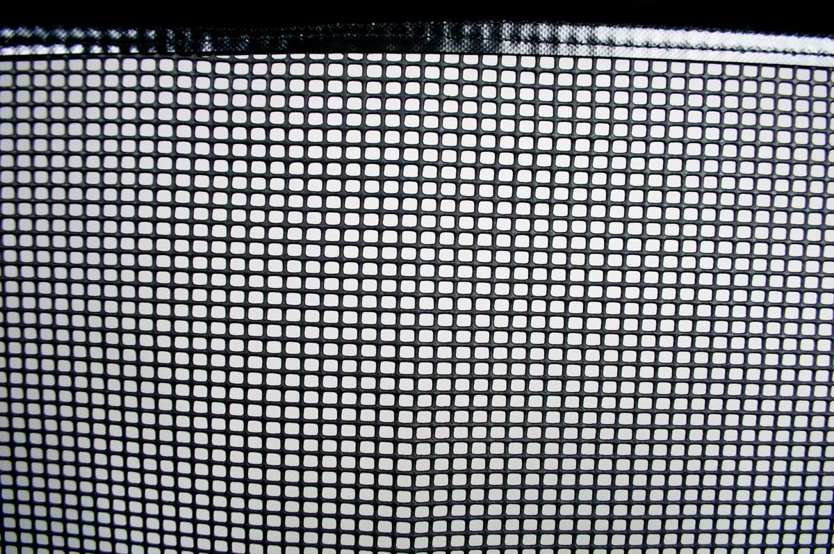 Notch Tri-Guard Heavy-Duty Nylon Coated Durable 3-Section Debris Containment Mesh Barrier for Controlling Chips When Grinding Stumps and Chipping Brush (Total Dimensions: 121β Wide x 45.5β high)