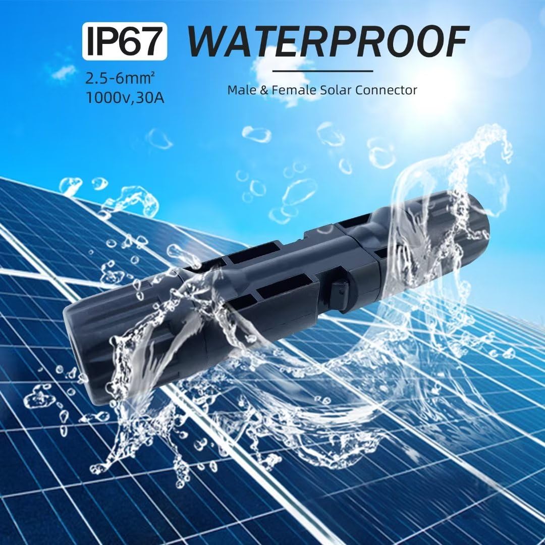 ARHAIKA Solar Connector for Solar Panel Wire,20 Pairs of Solar Connectors with 2PCS Solar Spanner Wrenches