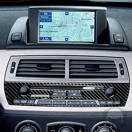 Carbon Fiber Decoration Cover Trim Sticker Compatible with BMW Z4 E85 2003-2008 (Carbon Fiber A, Radio Panel Cover B)