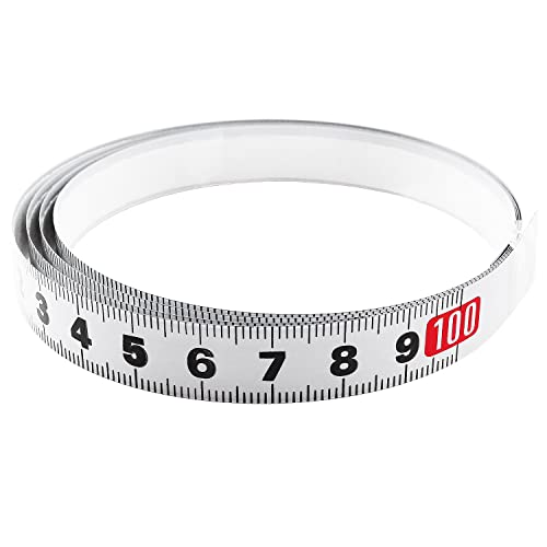 BLLNDX Self-Adhesive Measuring Tape 1m/40 inches Self Adhesive Metric Ruler Workbench Ruler for T-Track Router Table Saw Band Track