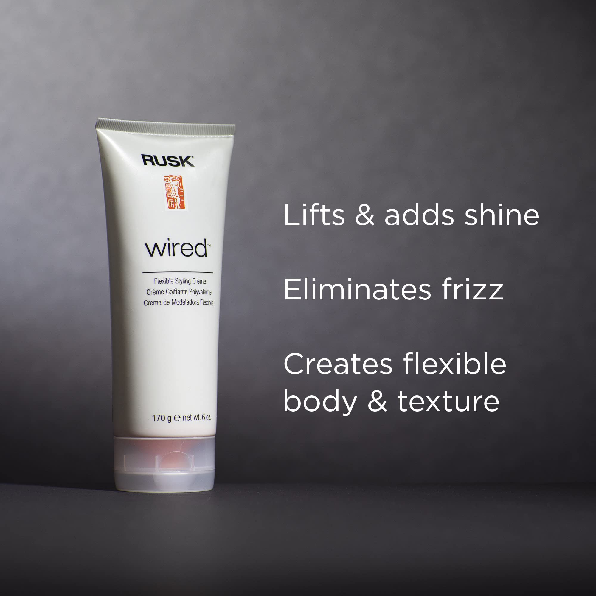 RUSK Designer Collection Wired Flexible Styling Creme, 6 Oz, Lifts, Shines, and Creates Soft, Gravity-Defying Body, Provides Pliable Style Support and Flexible Body