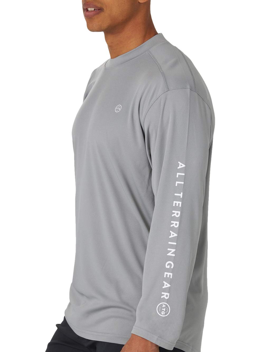 ATG by Wrangler mens Long Sleeve Performance Sun Shirt, Monument, Large Tall US