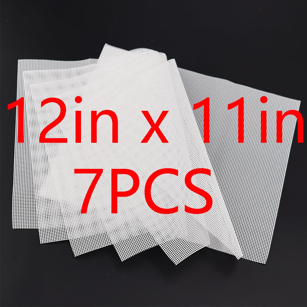 Kispog Dehydrator Sheets for NESCO FD-7SSD, 7 pcs/sets 12x11 inch Mesh Silicone Dehydrator sheets.