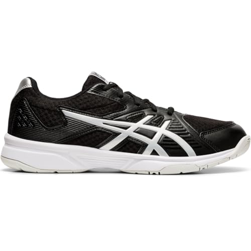ASICS Men's Upcourt 3 Volleyball Shoes, 12, Black/Pure Silver
