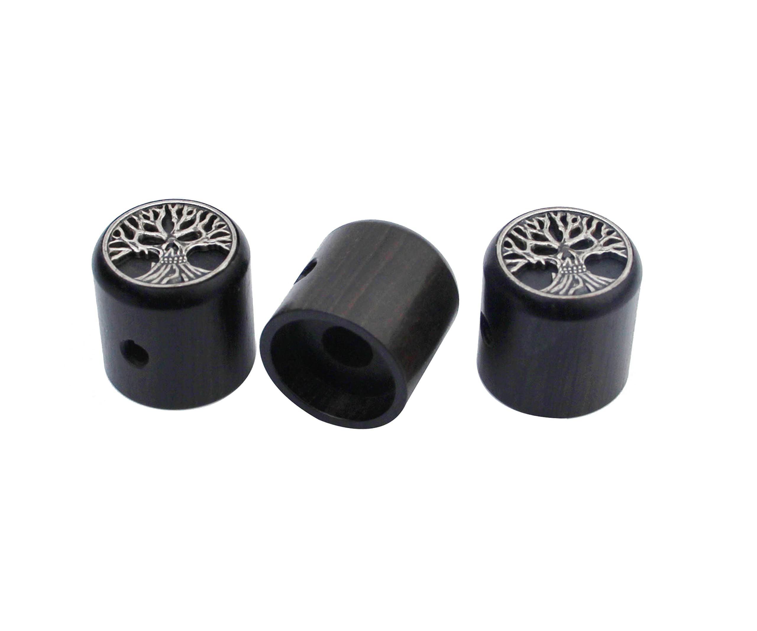 Guyker Guitar Knobs with 6mm Dia. Shaft Pots - Ebony Tone and Volume Control Potentiometer Knob Replacement for Precision Electric Guitar or Bass, Tree of Life Top (3 Piece)