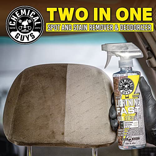 Chemical Guys SPI_191_16 Lightning Fast Carpet and Upholstery Stain Extractor & SPI22016 Total Interior Cleaner and Protectant, Safe for Cars, Trucks, SUVs, Jeeps, Motorcycles, RVs & More, 16 fl oz