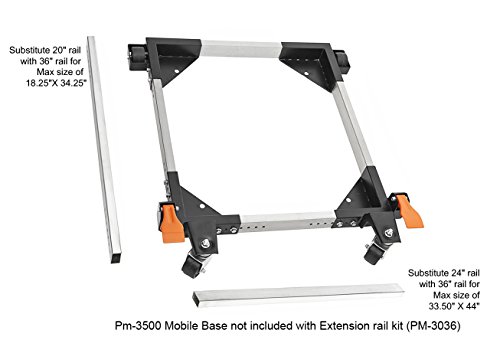 BORA 36-Inch Mobile Base Extension Rails for BORA Mobile Bases, Includes 2 Rails, PM-3036