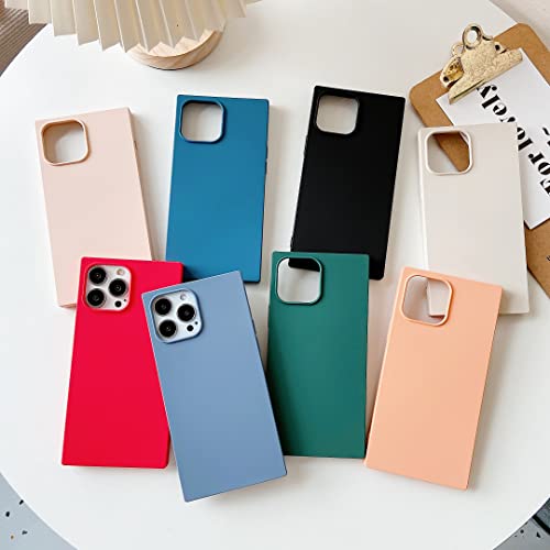 Cocomii Square Case Compatible with iPhone 13 Mini - Silicone, Slim, Matte, Soft Touch, Microfiber Lining, Fingerprint Resistant, Anti-Scratch, Shockproof (Chalk Pink)