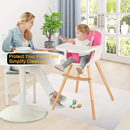 Disposable Baby Splat Mat for Under High Chair, 20 Packs Large Waterproof Spill Floor Mat, Portable Play Mat and Table Cloth