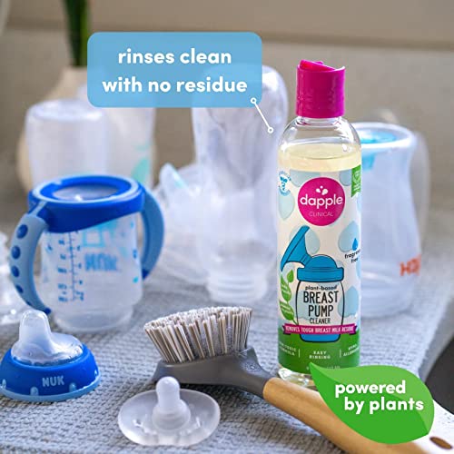 Dapple Breast Pump Soap Baby, 8 Fl Oz Bottle, Fragrance Free, Plant Based & Hypoallergenic Liquid Soap - Easy Rinse Formula Removes Milk Residue & Leaves No Taste