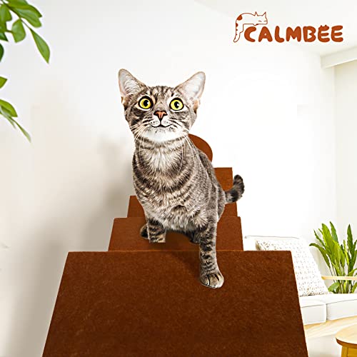 Calmbee Cat Wall Shelves, Cat Wall Furniture, Wall Mounted Cat Hammock Wooden Perch Cat Steps Cat Bridge Cat Tree Cat Climber Cats Bed Cat Cloud Board
