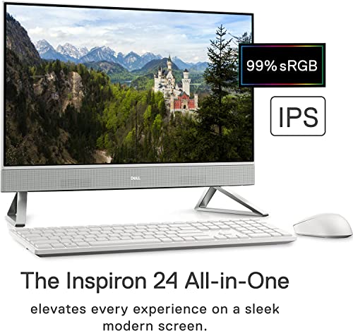 Dell Inspiron 5410 All-in-One Desktop, 23.8'' FHD IPS Touchscreen, 12th Gen Intel Core i5-1235U, 12GB RAM, 256GB SSD + 1TB HDD, HDMI, RJ-45, 1080p, Wireless KB&Mouse, Wi-Fi 6, Windows 11 Home, White