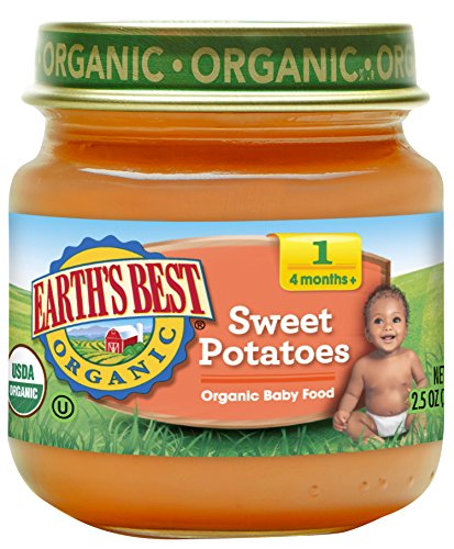 Earth's Best Organic Stage 1 Baby Food, Sweet Potato, 2.5 oz. Jar