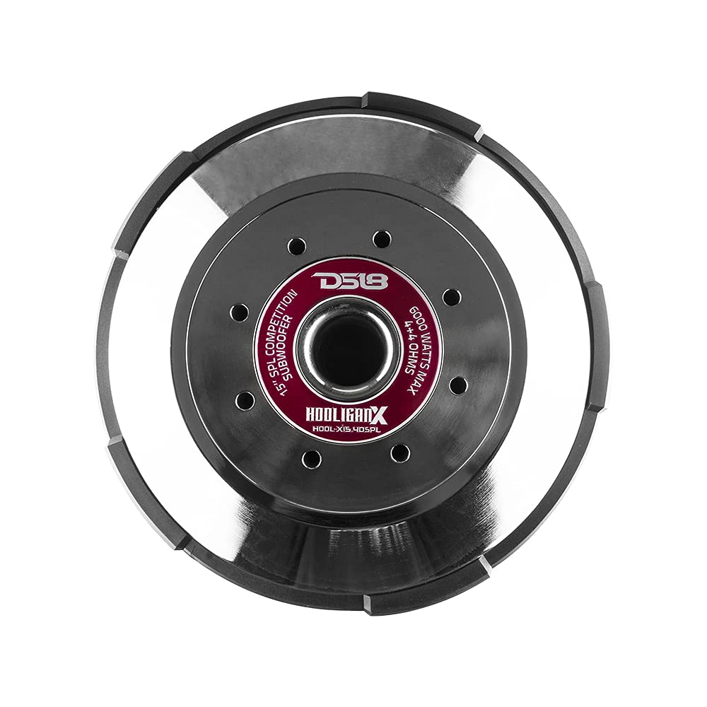 DS18 HOOL-X15.2DSPL Hooligan X 15 Inch SPL Car Audio Subwoofer 4000 Watts Rms 4" Dual Voice Coil 2-Ohm DVC 2+2 Ohm (1 Speaker)