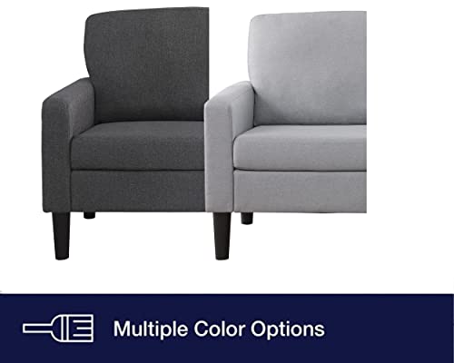 BEEY Modern Love Seat Sofas 53" Small Loveseat Sofa Linen Fabric Tufted Loveseat Sofa for Living Room Bedroom Small Apartment in Dark Grey