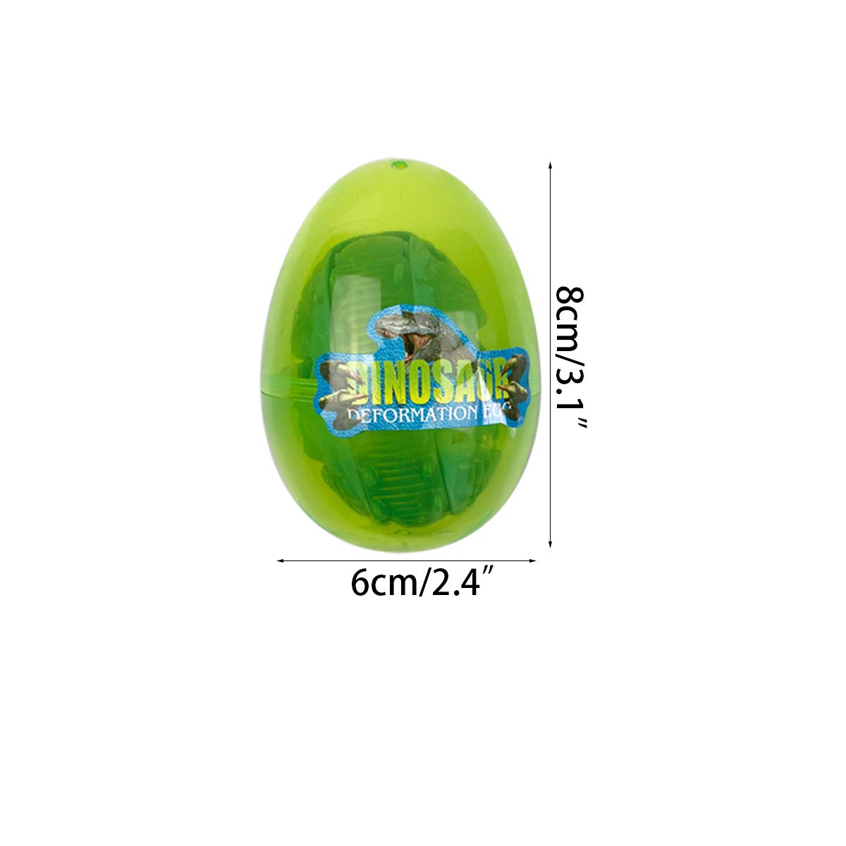 JoFAN 4 Pack Jumbo Dinosaur Deformation Eggs Prefilled Plastic Easter Eggs with Toys Inside for Kids Boys Girls Toddlers Easter Basket Stuffers Gifts Party Favors