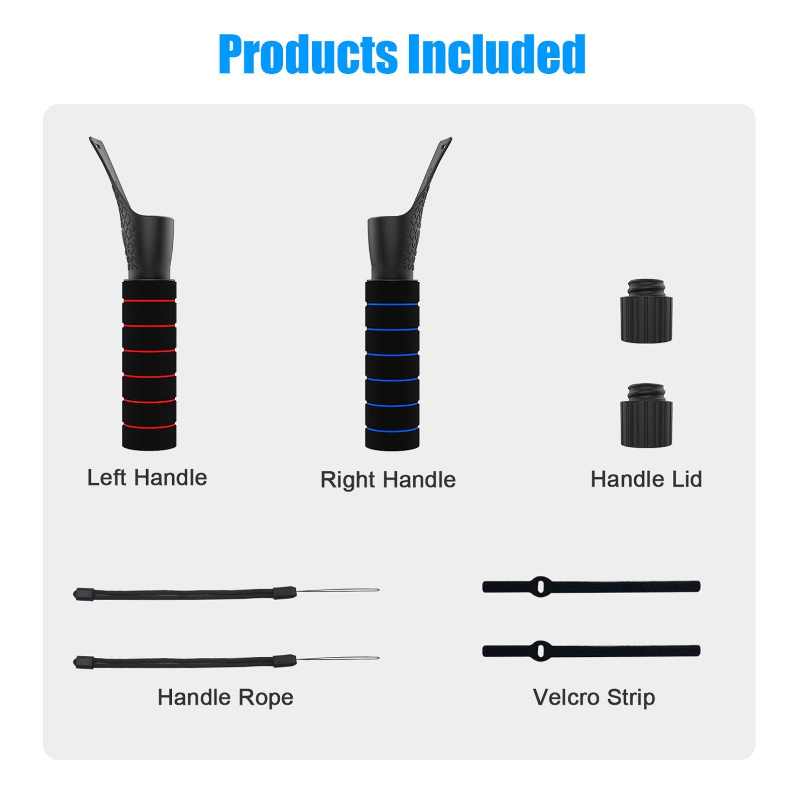 Dual Handles Extension Grips For Oculus Quest, VR Light Handle Touch Controller For Quest 2 Or Rift S Playing Beat Saber Games