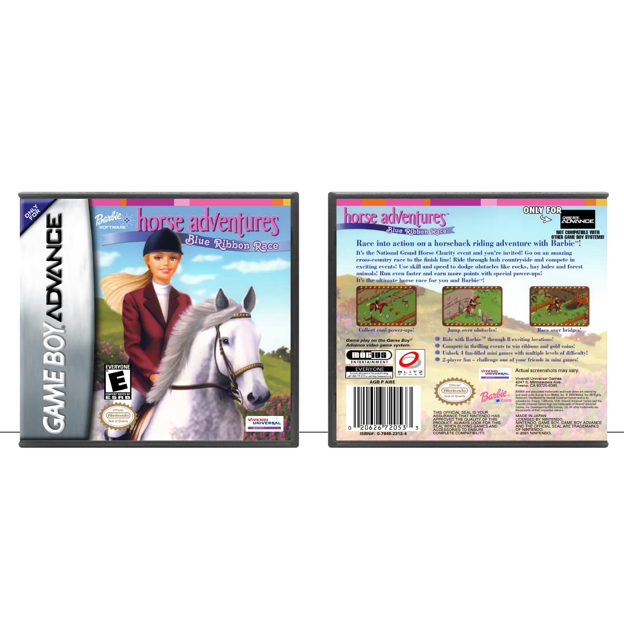Barbie Software - Horse Adventures: Blue Ribbon Race | (GBA) Game Boy Advance - Game Case Only - No Game