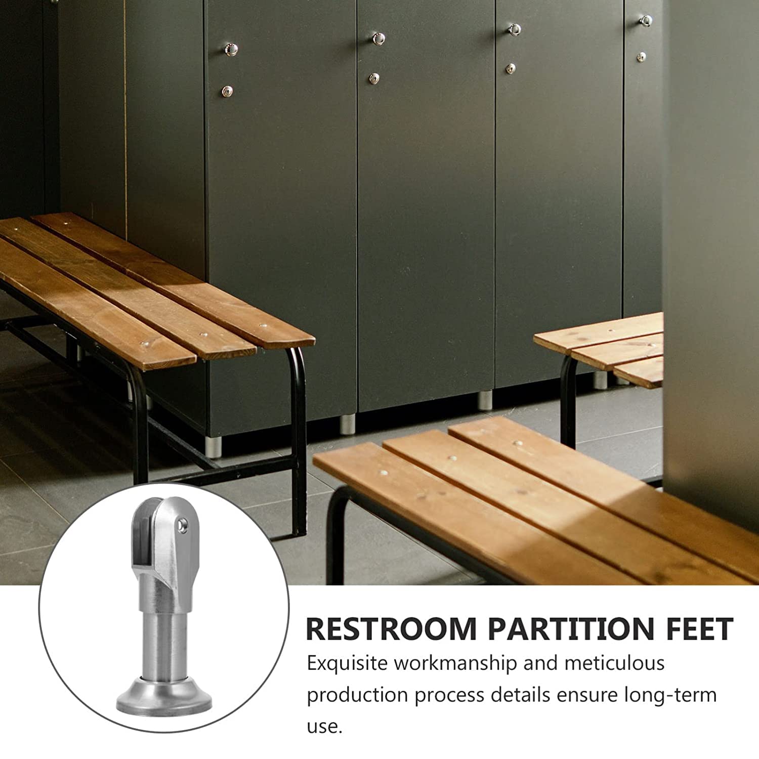 BITNAT Shelf Brackets Wall Shelves 2 Pcs Toilet Toilet Partition Supply Bathroom Parts Bathroom Partition Foot Partition Bracket, Stainless
