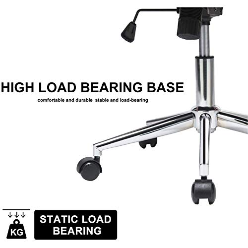ECBETCR Chair Desk Chair Swivel Ergonomic Office Chair Mid Back Office Chair Ergonomic Swivel Desk Office Chair with Lumbar Support Adjustable Height PU Leather Computer Task Chairs