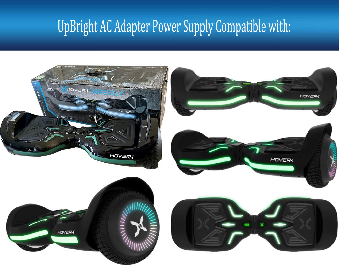 UpBright 3-Prong 29.4V AC/DC Adapter Compatible with X Hover-1 Superfly H1-SPFY 25.2V 4.0Ah Lithium-ion Battery Electric Self-Balancing Scooter H1-SPFY-BLK H1SPFY GA09-2941000US Power Supply Charger