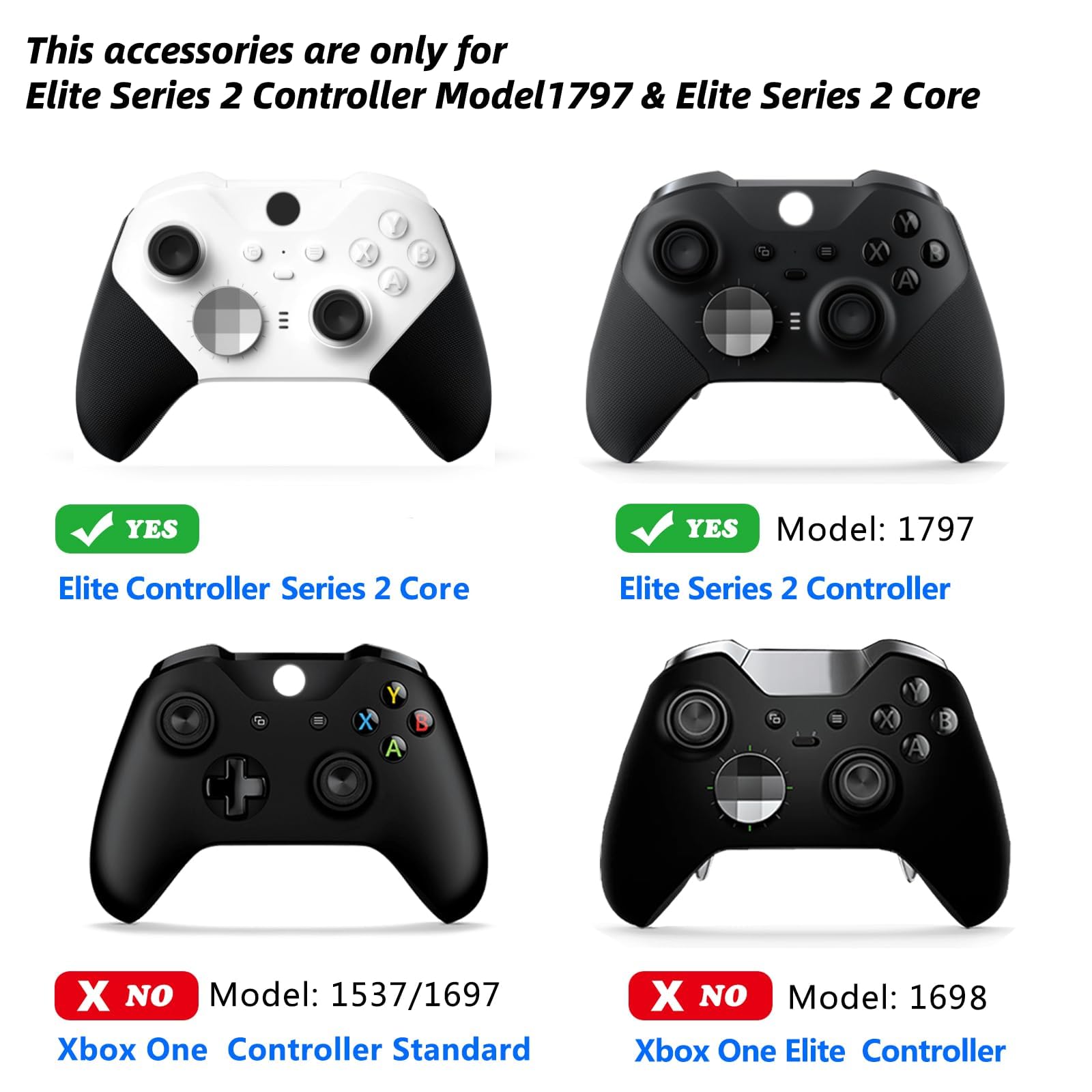 Easegmer Plating Elite Series 2 Kits - 13 in 1 Metal Swap Thumbsticks Joysticks, Trigger Paddles, D-pads with Tool for Xbox Elite Controller Series 2 Model 1797, Elite Series 2 Core Controller (Gold)
