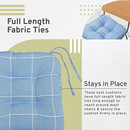 Arlee Highland Set of 2 Chair Pad, 2 Count (Pack of 1), Blue