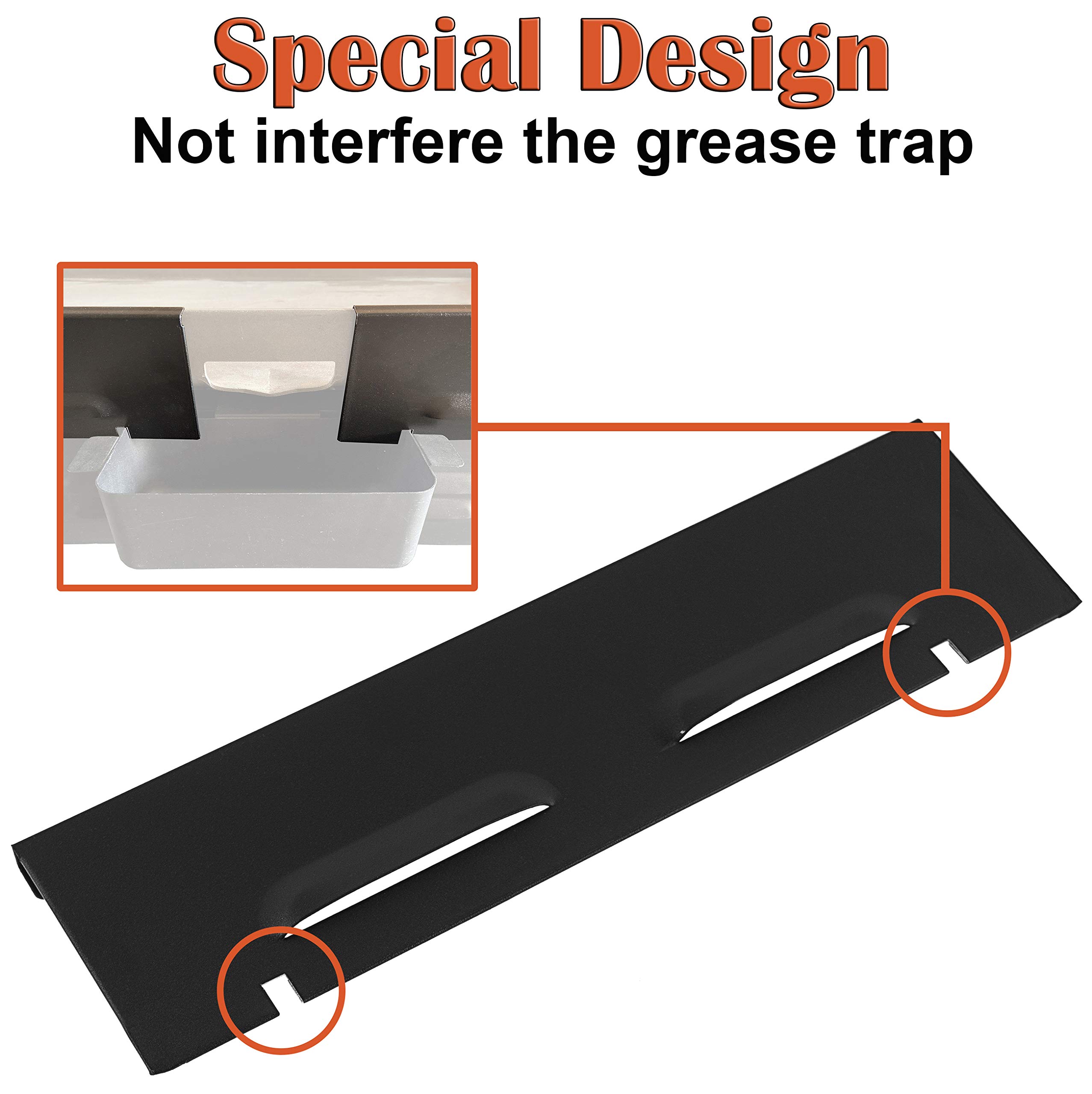 EasiBBQ 5022 Wind Guards for Blackstone 22" Griddle Grill, Griddle Accessories for Blackstone, Wind Screens for Blackstone 22 Inch Tabletop Griddle, Heat Shield, Black