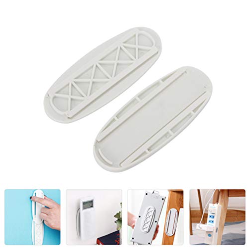 Cabilock 10pcs Power Strip Socket Fixator Wall Mount Power Strips Cable Organizers Punch Free Self Adhesive Socket Remote Control Holder for Home 10Γβ3.7cm